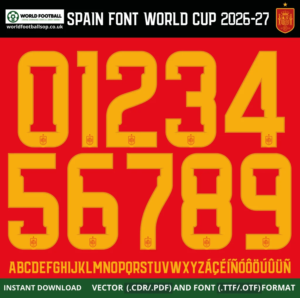 Spain 2026 World Cup Font | TTF, OTF, Vector Files - World Football