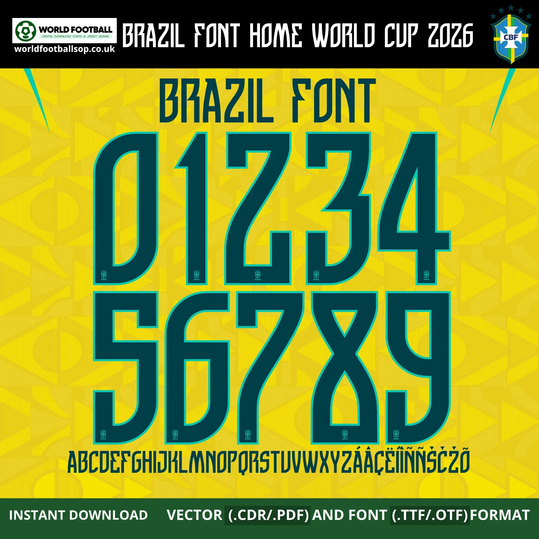 Brazil Font Home World Cup 2026 TTF OTF Vector CDR PDF World Brazil Font Home World Cup 2026 TTF OTF Vector CDR PDF World