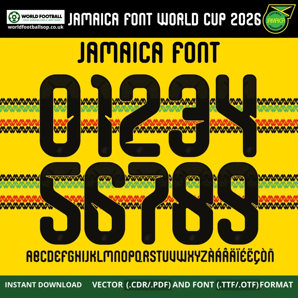 Jamaica Font World Cup 2026 | TTF, OTF & Vector (CDR, PDF) - World Football